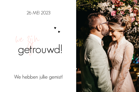 We zijn getrouwd-kaarten | Pretty Orange